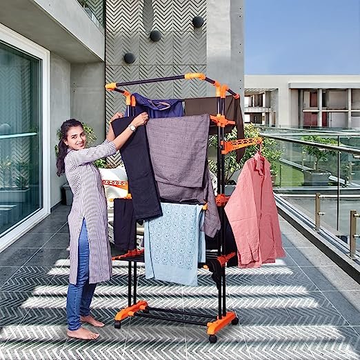 Cloth Stand Cloth Drying Stand Laundry Racks with Wheels for Indoor ...