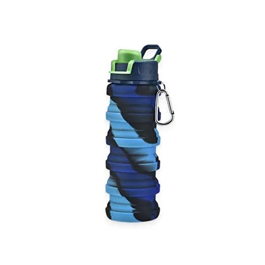 Silicone Folding Water Bottle Silicon Portable Leak Proof Collapsible ...