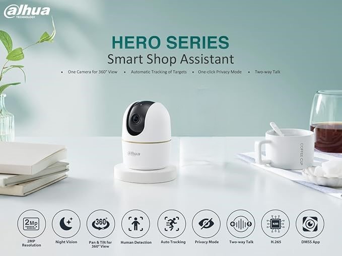 DAHUA Hero A1 Indoor PAN/TILT WiFi Camera 2 MEGA Pixel Camera | Bhajan ...