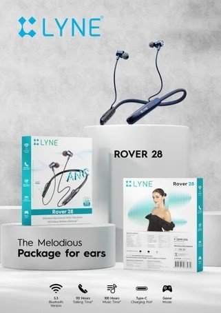 Lyne Neckband Rover 28 Advanced Bluetooth Wireless Earphones | Bhajan ...